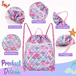 RLGPBON Backpack, Drawstring, Waterproof, for Kids Girls and Boys, Gym, Dance, Sports, 1L
