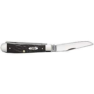 Case WR XX Pocket Knife Rough Black Jigged Synthetic Trapper Item #18221 - (6254 SS) - Length Closed: 4 1/8 Inches