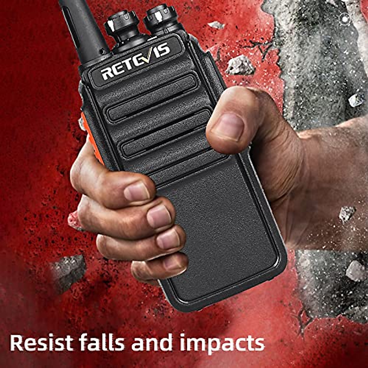 Case of 6,Retevis H-777S Walkie Talkies Long Range,Portable Two Way Radios with Six-Way Multi Gang Charger,Clear Voice, Hands Free 2 Way Radio,for School,Warehouse,Restaurant