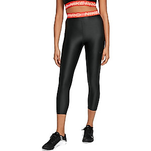 Nike PRO 7/8 High Rise Women's Leggings (Black/Habanero) Size Small