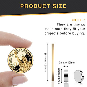 TRYMAG Small Magnets, 50Pcs Strong Refrigerator Magnets Tiny Rare Earth Magnets for Whiteboard, Mini Round Neodymium Disc Magnets for Crafts, DIY, Science, Office Magnets