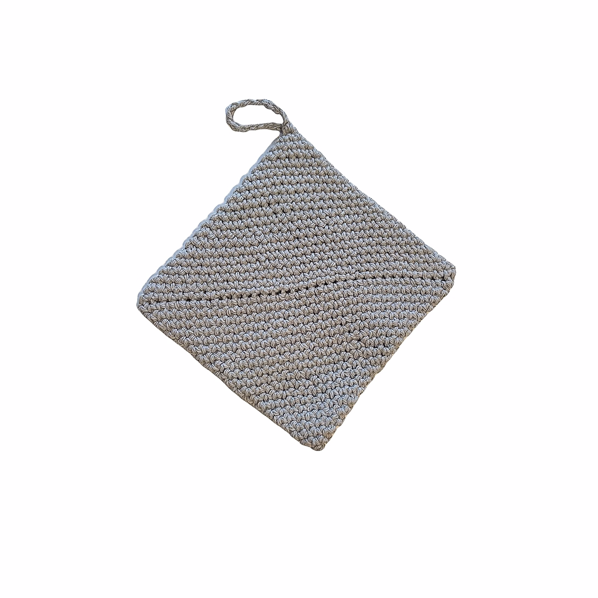 Double Thickness Potholders - 100% cotton - Trivet - Gray and Fondant Fun