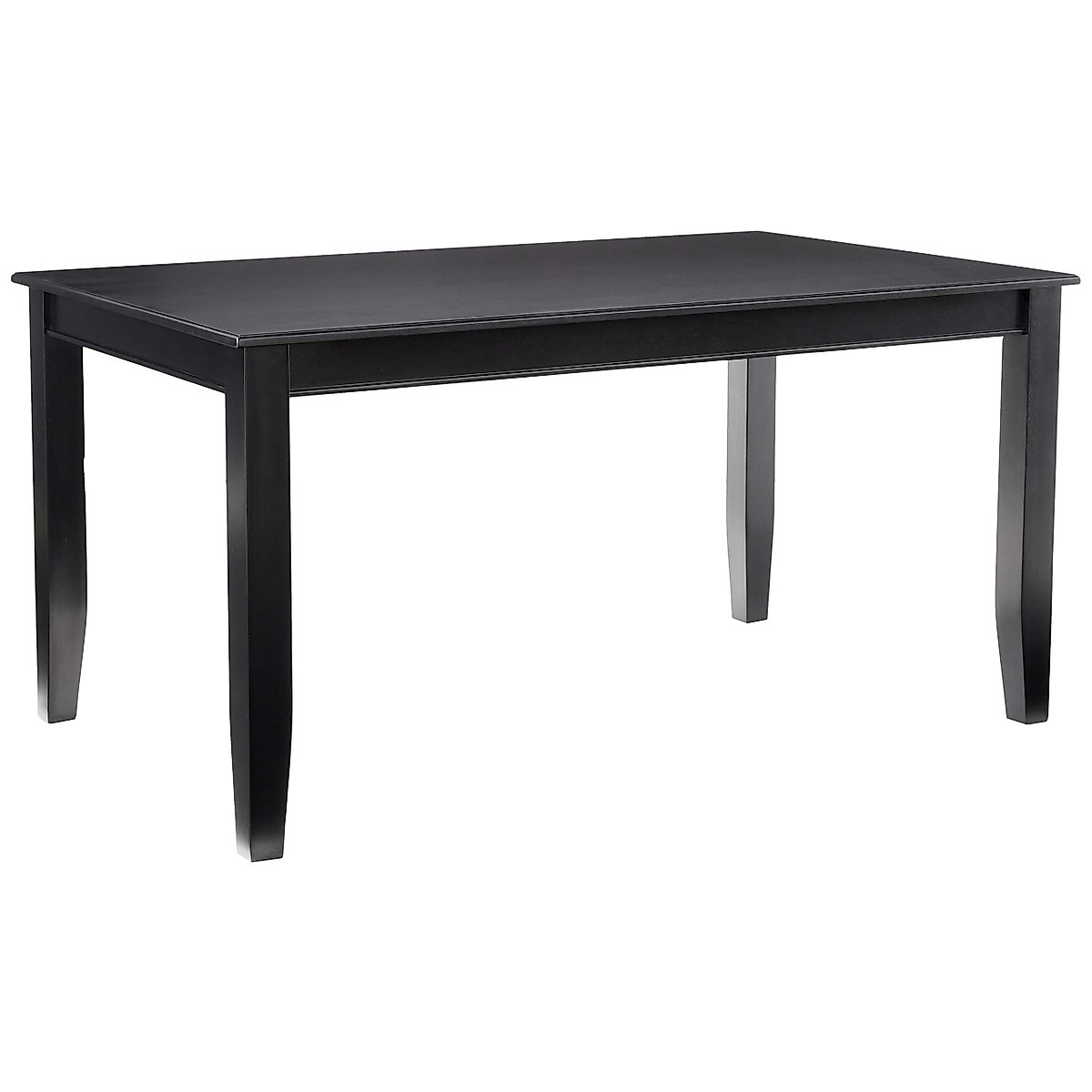 East West Furniture DUT-BLK-T Dudley Kitchen Table - a Rectangle Dining Table Top with Sturdy Legs, 36x60 Inch, Black