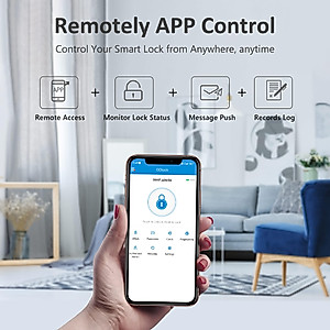 WiFi Smart Lock, DK07 Fingerprint Door Lock with APP Control, G2 Gateway Included