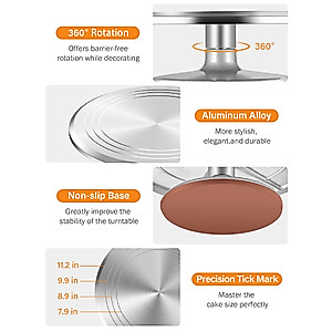 Kootek 177 Pcs Cake Decorating Kits and Cake Boards Drum 12 Inch