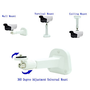 Adjustable Universal Wall Ceiling Mounts, Bestga BS07 15.5cm Pan Tilt Security Camera Brackets for CCTV CCD Box Body Dome Bullet Camera Home Surveillance System