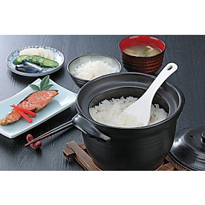 Non-Stick Sushi Rice Paddle with Suction Holder, 2.50" x 3.50" (Scoope Wide) x 7.75 Inches (Total Paddle Long)