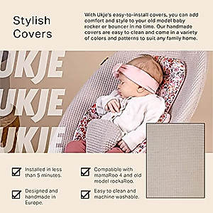 UKJE Liner Baby Rocker Cover - Compatible with 4moms MamaRoo 4 Old Model Before 2022 - Baby Swing Cover - Bouncer Cover - Made in EU - 100% Oeko-Tex Cotton - Cover Swing Bouncer - Taupe