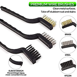 BEIJITA 11Pcs Car Cleaning Brushes,Auto Detailing Brushes Set for Cleaning Wheels, Car Interior Detailing Kit for Cars,Tire Brush,Chemical Guys, Exterior, Leather, Air Vents Car Detailing Kit