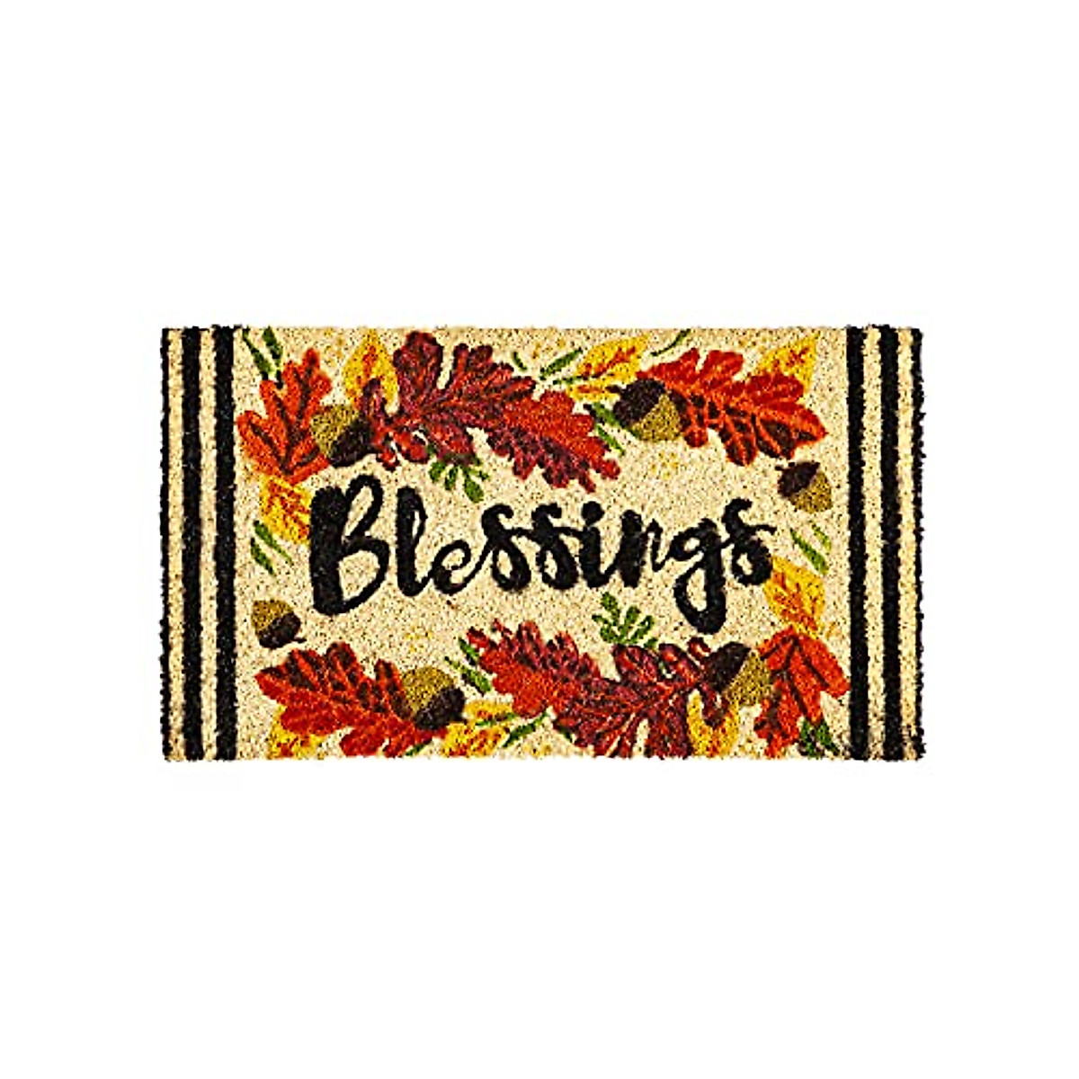 Evergreen Flag Seasonal Doormat Autumn Blessings Coir Mat Fall Harvest Interchangeable Floormat for Homes Gardens Yards