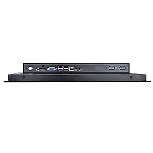 HUNSN 17" LED Industrial 2MM Embedded Panel PC, 5 Wire Resistive Touch Screen, Intel J1900, Windows 11 Pro or Linux Ubuntu, PW04, 1280 x 1024, VGA, 4 x USB, LAN, 3 x COM, 8G RAM, 256G SSD