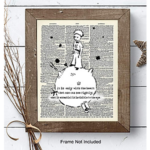 The Little Prince Graffiti Dictionary Art, Urban Street Art Home Decor - Unique Room Decorations for Nursery, Boys, Girls, Kids, Baby Room - Upcycled Wall Art, Poster, Print - Gift for Baby Shower