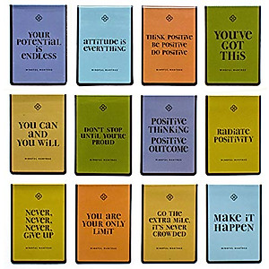 Magnetic Bookmarks -Motivational Affirmation Quote Mantra- Set of 12 Inspirational Bookmarks for All Ages, Men, Women, Teens Girls Students. Perfect Gifts for Friends, Coworkers & Student Incentives!