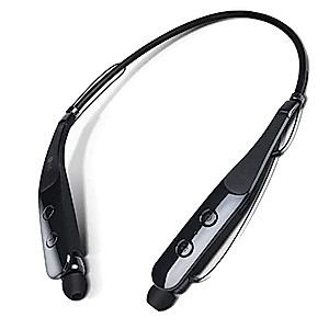 LG Tone HBS-510 Triumph Black - Bluetooth Wireless Stereo Headset 510 with 1.2Amp Quick Wall/Car Charger (US Retail Packing Kit)