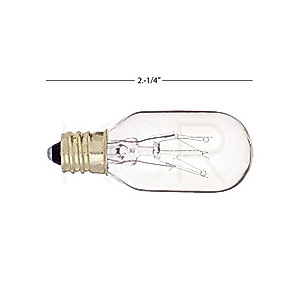 KOR (Pack of 6) 15T7/C - 15W Clear Incandescent Salt Lamp & Appliance Bulb - T7 Light Bulb - with Candelabra E12 Base - 15T7
