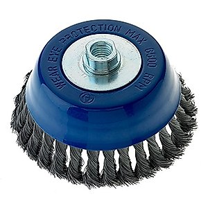 Mercer Industries 189040 - 6" x 5/8"-11 Knot Cup Brush, .014 Carbon Steel Wire