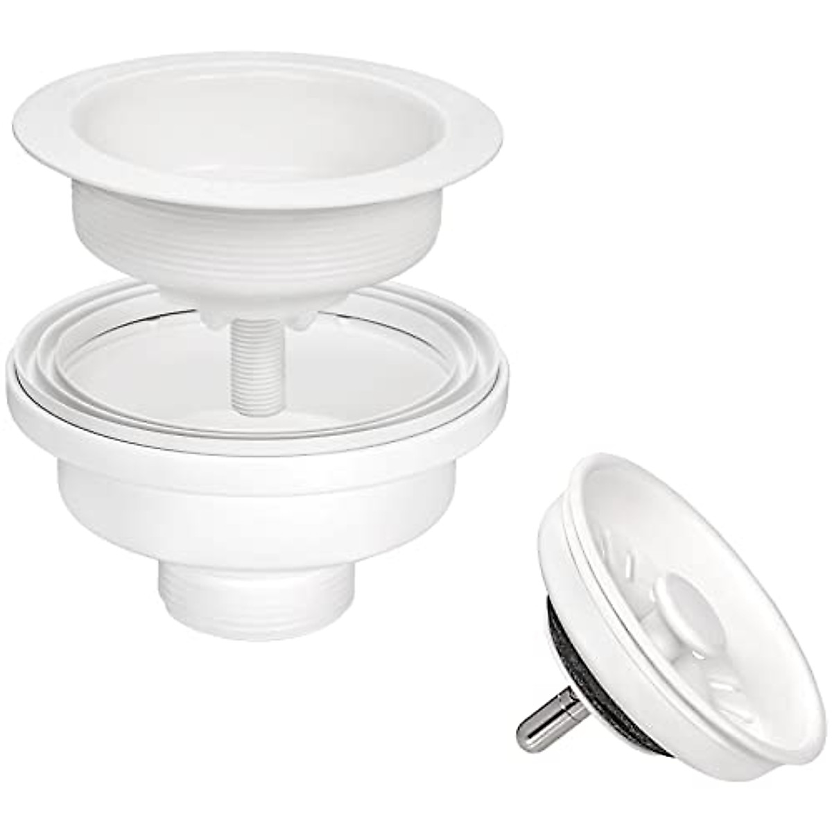 Ruvati 30 x 17 inch Granite Composite Undermount Single Bowl Kitchen Sink - Arctic White - RVG2030WH