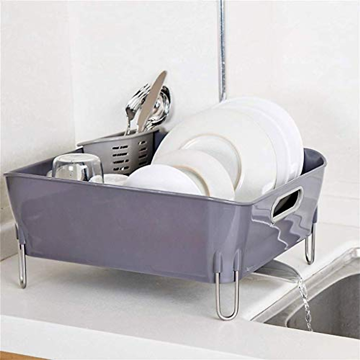 SDGH Kitchen Stainless Steel Dish Rack - Drain Rack Storage Tray Household Dish Rack