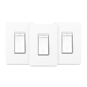 Kasa Smart Dimmer Switch HS220P3, Single Pole, Needs Neutral Wire, 2.4GHz Wi-Fi Light Switch Works with Alexa and Google Home, UL Certified,, No Hub Required, 3-Pack