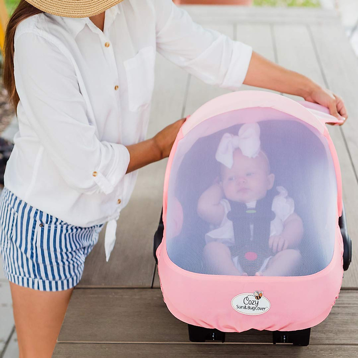 Summer Cozy Cover Sun & Bug Cover (Rhapsody Purple) - The Industry Leading Infant Carrier Cover Trusted by Over 2 Million Moms Worldwide for Keeping Your Baby from Mosquitos, Insects & The Sun