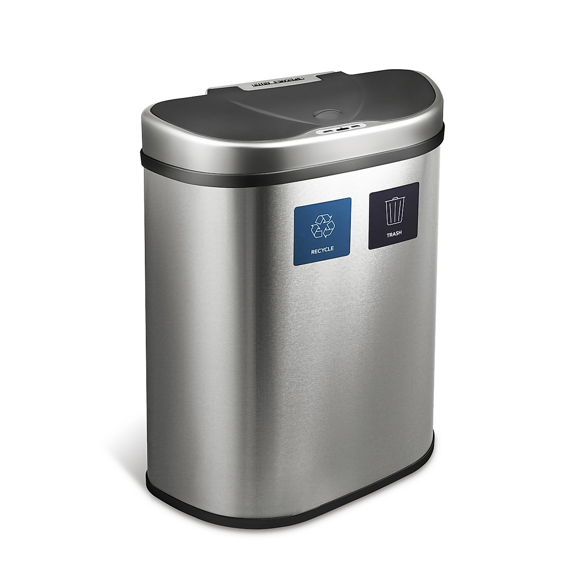 Ninestars DZT-70-R3 Motion Sensor Trash Can, Extra Large, Silver