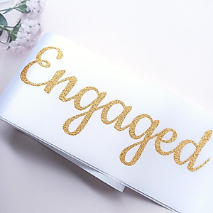 Magnusson's Garden Engaged AF Sash, I Said Yes Couple Wedding Party, Bridal Shower, Bachelor, Bachelorette, Engagement Party Accessory, Engagement Gift for Women, Bride, Groom-to-Be, Future Mr and Mrs