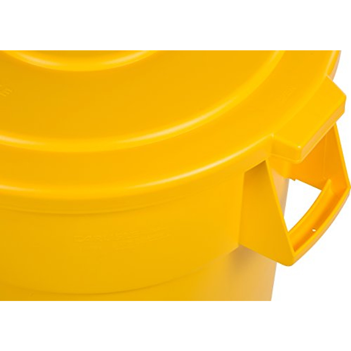 Carlisle FoodService Products 34105604 Bronco Polyethylene Round Lid, 26-1/2" Diameter x 2-1/4" Height, Yellow, for 55 Gallon Trash Containers