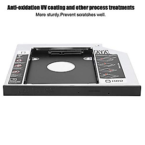 Gaeirt SSD Tray, 9.5mm Thichness Aluminium Alloy Durable 6Gbps SATA3.0 State Drive Bracket for Replacement