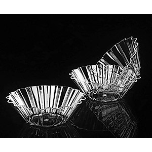 Healthcom 50 Pcs 3 inch Mini Clear Plastic Appetizer Plates Dessert Plates Flower Ice Cream Dessert Bowls Tasting Bowls Dishes Serving Plates Dip Sauce Snacks Plates Small Serving Cup Party Supplies