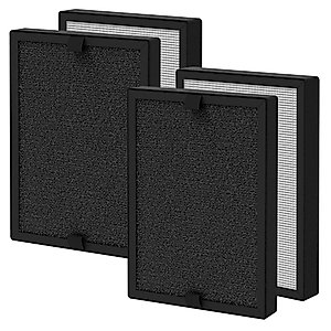 KF250 H13 True HEPA Replacement Filter Compatible with Kenmore 1200e Series PM2010 Air Cleaner Purifier, Part # KF250, 2 Sets (4pcs)