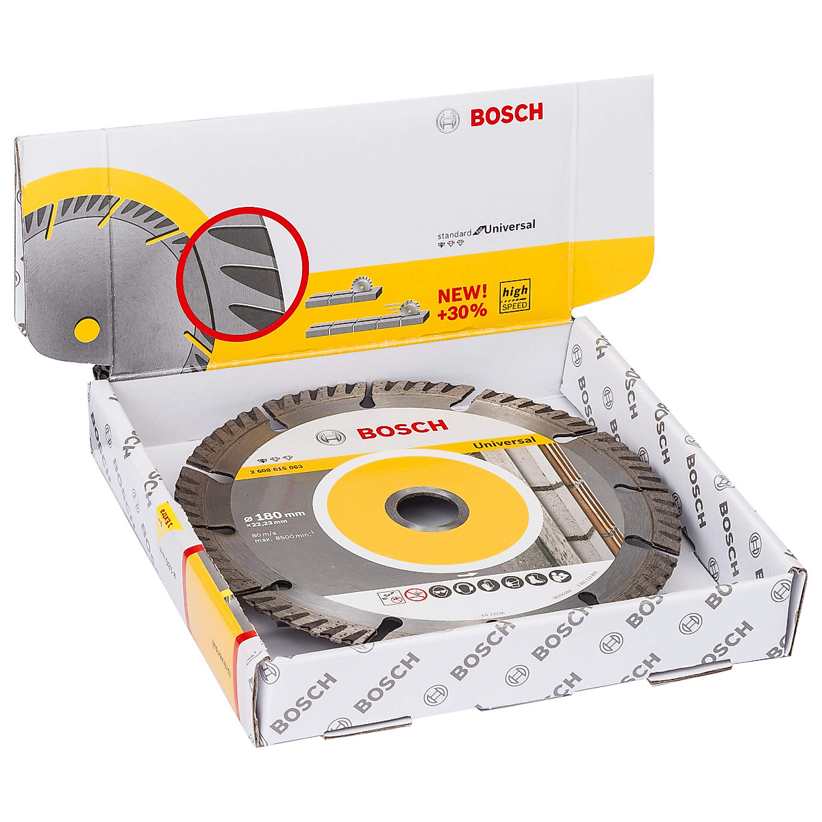 Bosch Professional 2608615064 Standard für Universal Diamond Cutting disc (Concrete and Masonry, 115 x 22.23 mm, Angle Grinder)