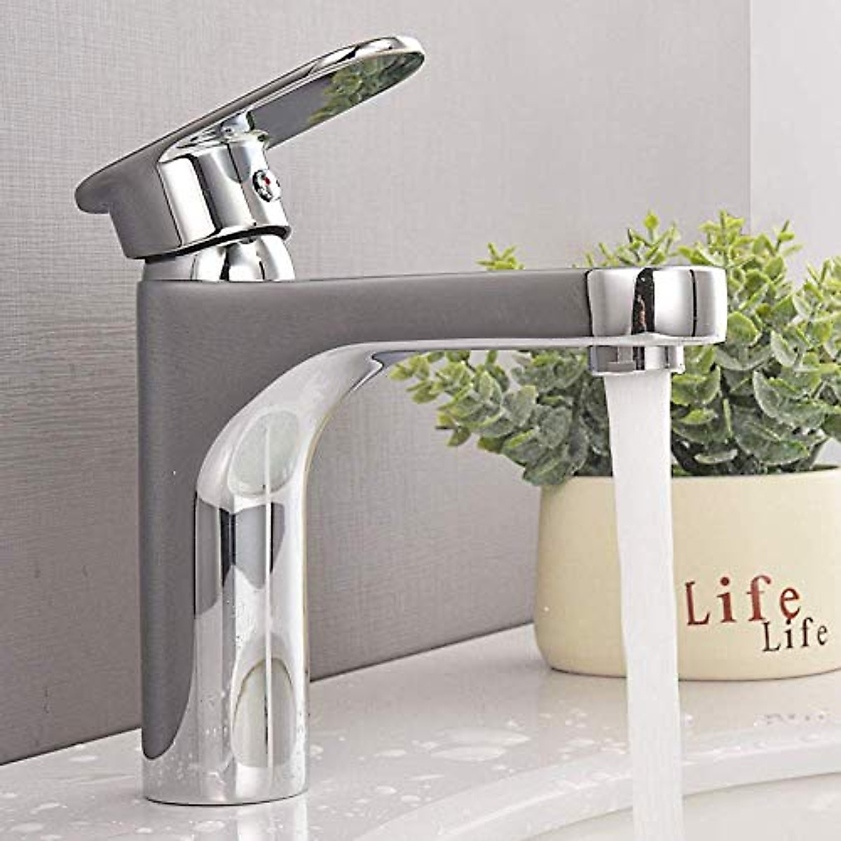 ShiSyan Y-LKUN Basin Faucet Copper Hot and Cold Wash Basin Faucet Household Bathroom Wash Faucet Beautiful Practical