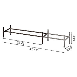 Tajsoon Expandable Shoe Rack Organizer, 1 Tier Adjustable & Stackable Shoe Shelf, Metal Iron Shoe Storage Organizer for Closet Bedroom Entryway, Bronze