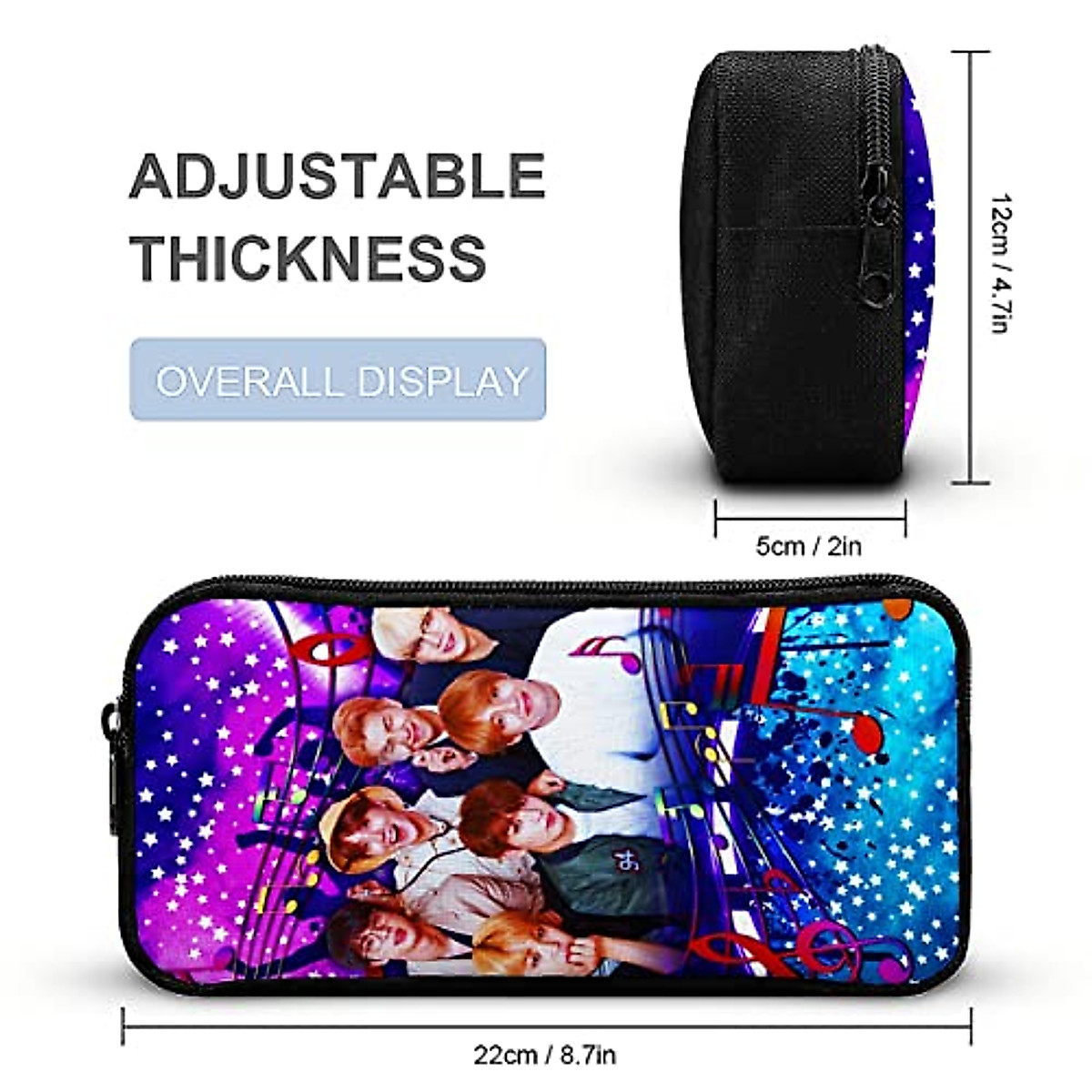 2pcs Fashion Backpack with Pencil Bag 17 Inch Laptop Bookbag Lightweight Daypack Travel Bag Color-2