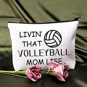 BDPWSS Volleyball Mom Gift Volleyball Player Gift Volleyball Sport Lover Gift Living That Volleyball Mom Life Volleyball Theme Zipper Pouch (Mom life volleyball)