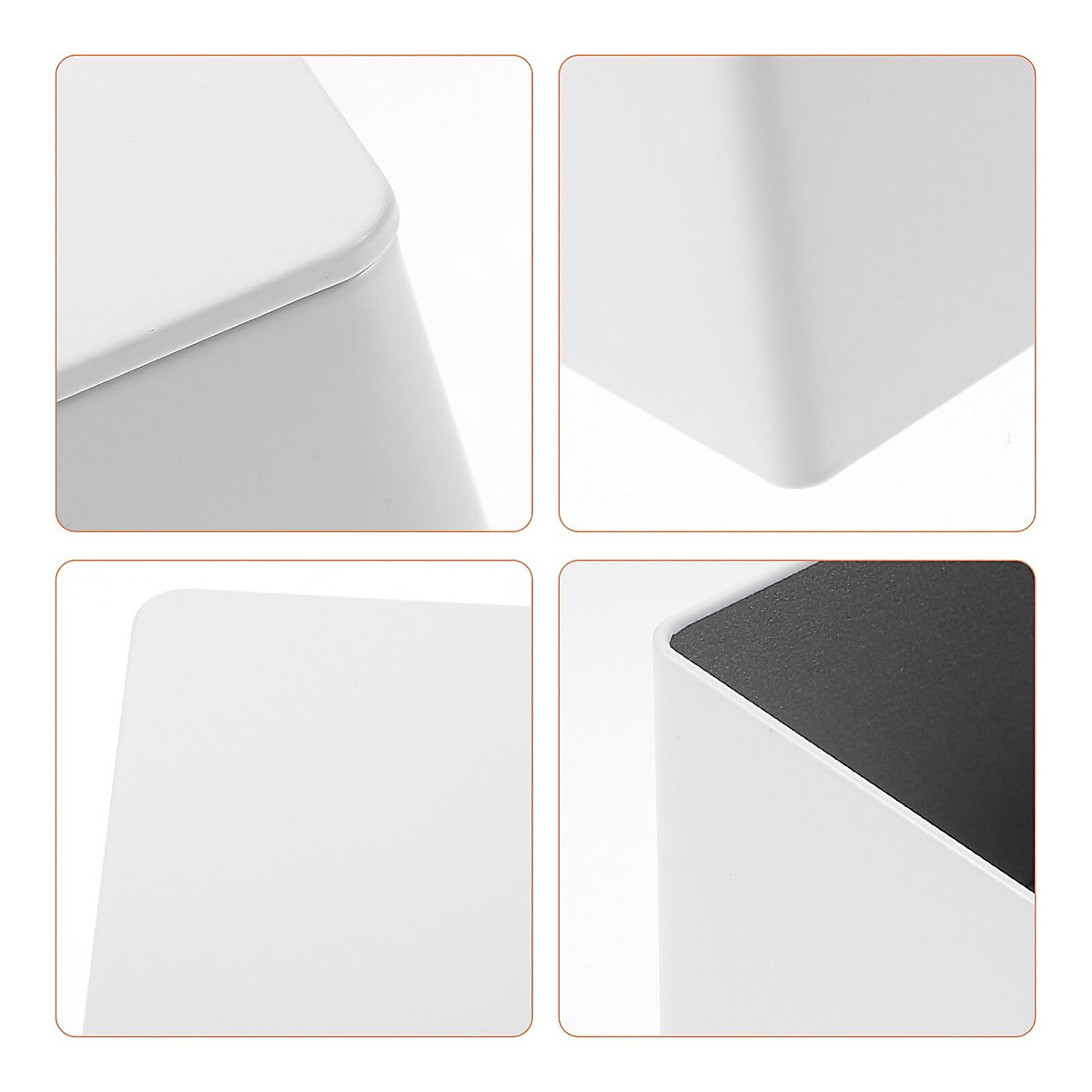 EXCEART 4pcs Metal Tea and Tin Set Airtight Square Canisters with Lids Containers for Coffee Loose Tea Candy or Spices Seasoning Storage White