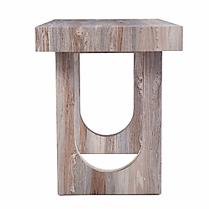 YLEOOB 45 inch Artificial Marble Table, Home Computer Table, Small Desk, Office Desk, Suitable for Living Room and Bedroom