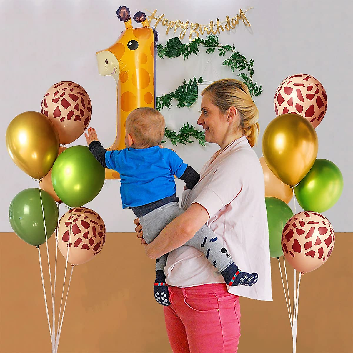 Giraffe Wild One Balloons Safari Animals Ballon 40 Inches Jungle Number 1 Balloons for First Birthday Farm Animal 1st Balloon Party Decorations Supplies Giraffe Baby Large 1 Decor 13Pcs