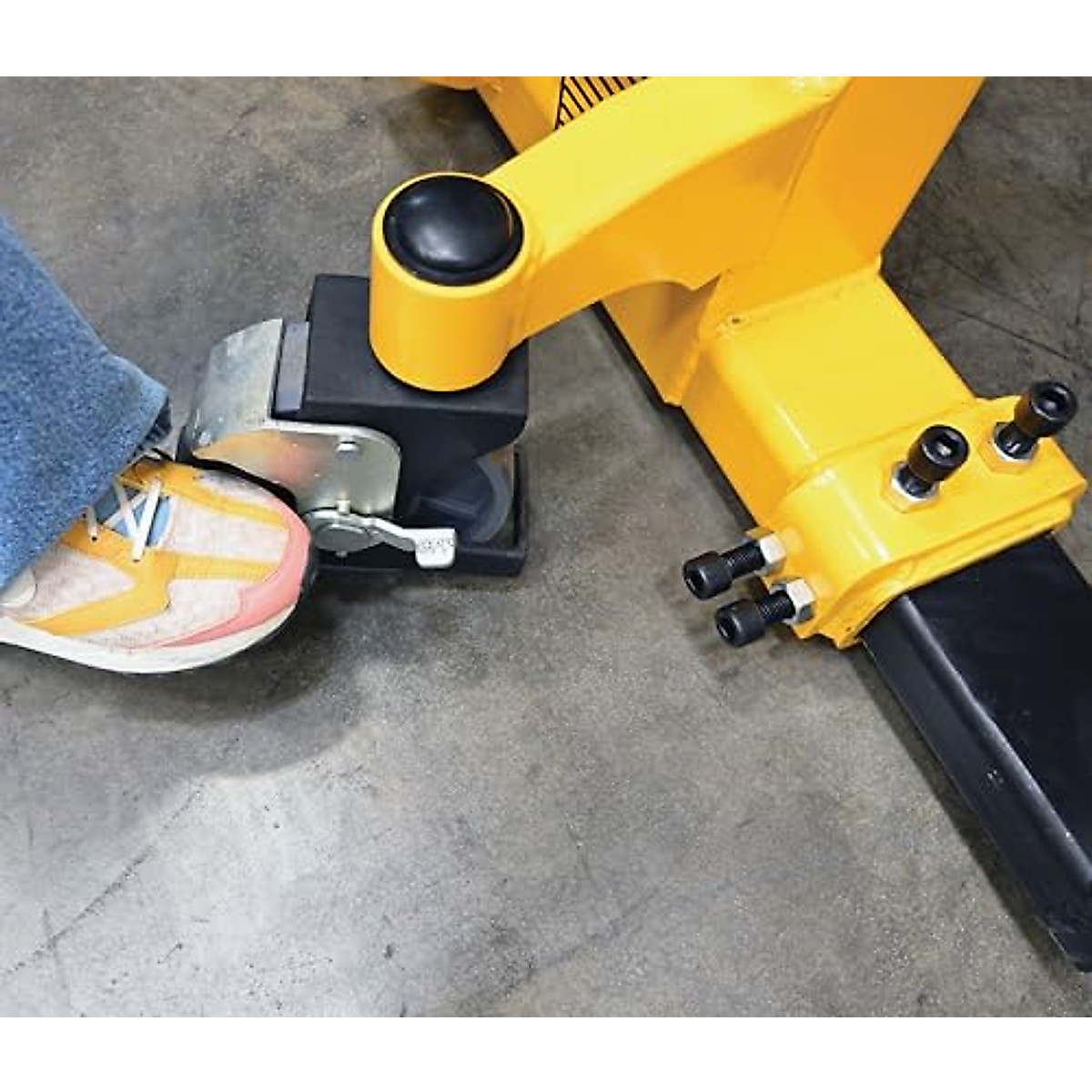 Vestil VHPS-2200-AA Man Stacker Adj Forks/Legs 2.2K, Yellow