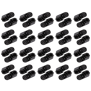 EXCEART Black Curtains 25pcs Black Plastic Beaded Chain Connector Replacement Blind Chain Cord Connectors Clips for Household Roller Roman and Vertical Blinds Roman Window Shades