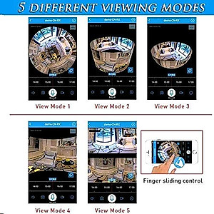 Full HD 1080P Home WiFi Camera, 2.4GHz, 360° Panoramic Wireless Security IP Camera, Remote Viewing Camera, Night Vision Motion Detection