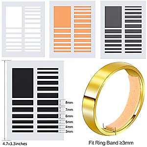 Chuangdi 8 Sheets/ 152 Pieces Invisible Ring Sizer Adjuster Ring Spacer Ring Guards for Women Loose Rings, 2 Kinds of Thickness