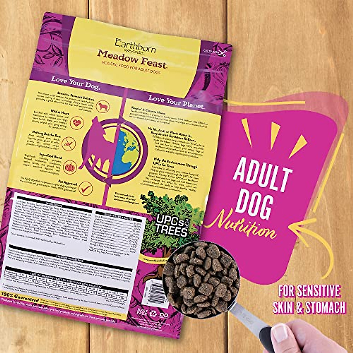 Earthborn Holistic Meadow Feast Grain-Free Natural Dry Dog Food, 12.5 lb