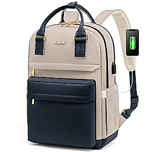LOVEVOOK Laptop Backpack for Women 15.6 Inch Laptop Bag with USB Port, Fashion Waterproof Backpacks Teacher Nurse Stylish Travel Bags Vintage Daypacks for College Work