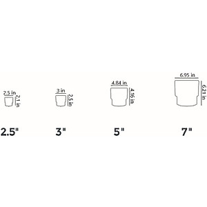 The HC Companies 2.5 Inch Sprite Mini Succulent Pot - Small Plastic Planter with Drainage for Indoor Plants, Crafts, Wedding Favors, Vanilla Bisque (20 Pack)