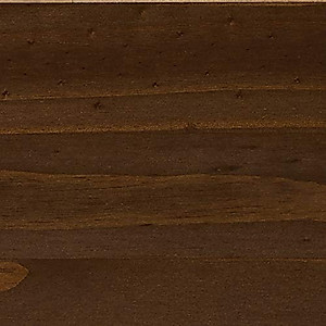 Walker Edison Mid Century Modern Wood King Platform Bed Frame No Box Spring Needed Bedroom Headboard Base, King, Walnut