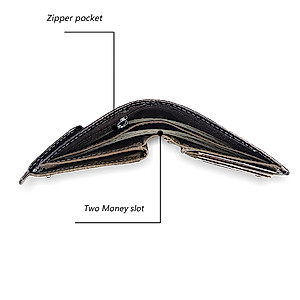 Dicihaya Women Small Compact Bifold Genuine Leather Wallet Ladies Mini Purse with ID Window Coin Pocket (Silver)