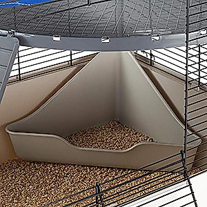 Ferplast Comfortable Ferret and mice cage FURAT, Two-Storey Structure with Accessories Included, Reinforced Corner, Red, 78 x 48 x h 70 cm
