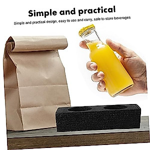 JEWEDECO Takeout Cup Holder 4 Pcs Cup Holder Drink Holder for Couch Black Coffee Cups Black Tray Drink Carrier Tray Beverage Carrier for Drink Carry Holder Coffee Carrier for Cup Holders