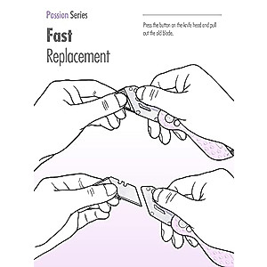 FantastiCAR Folding Utility Knife Cute Box Cutter, Chic Pattern on Metal Body with Extra 5 Blades (Purple-Hearts)